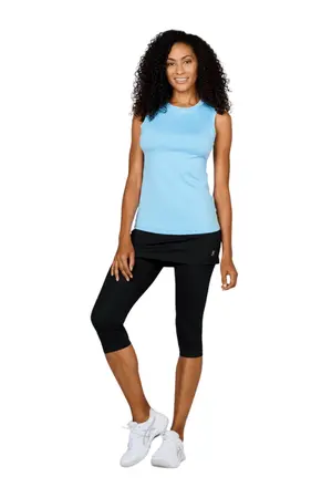 SOFIBELLA Sleeveless Tennis Shirt - Cloud