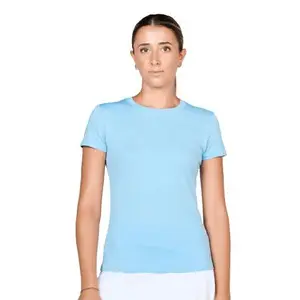 SOFIBELLA Short Sleeve Tennis Shirt - Cloud