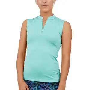 SOFIBELLA Sleeveless Golf Polo - Mint
