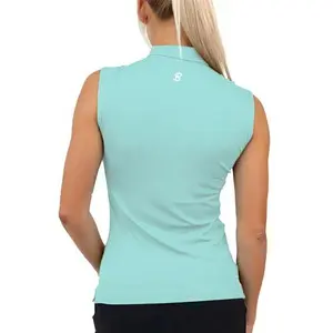 SOFIBELLA Sleeveless Golf Polo - Mint