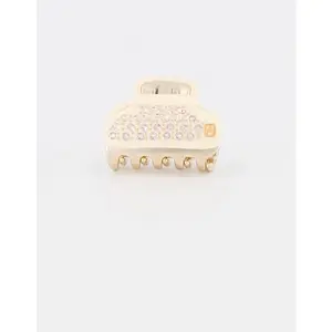 Alexandre De Paris Vendôme Small Crystal Hair Claw Clip - Ivory