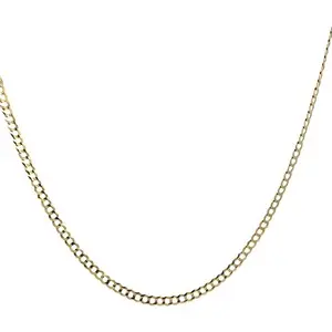 ANCONA JEWELRY 10k Gold 3.6mm Curb Link Inch Necklace - Yellow