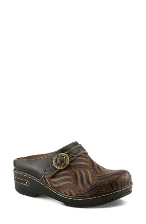 SPRING STEP SHOES Sova Mule - Black/brown Multi