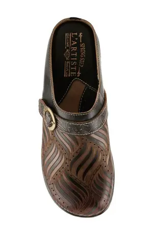 SPRING STEP SHOES Sova Mule - Black/brown Multi