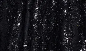 BLONDIE NITES Sequin Corset Bodice Gown - Black