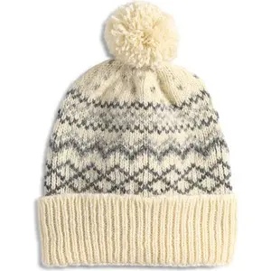 Thom Browne Fair Isle Float Jacquard Wool & Mohair Beanie - White