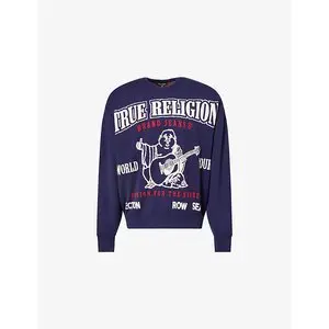 True Religion Boxy Printed Knitted Jumper