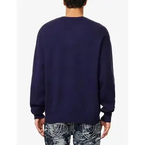 True Religion Boxy Printed Knitted Jumper