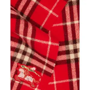 Burberry Narrow Check-pattern Cashmere Scarf