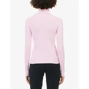Cordova Kitz Frilled-neck Merino Wool-blend Jumper - Peony
