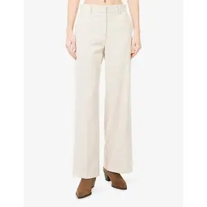 Max Mara Corone Wide-leg Woven Trousers - Sand