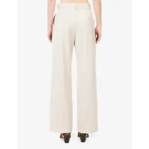 Max Mara Corone Wide-leg Woven Trousers - Sand
