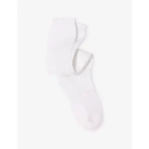 Maje Pointelle Cotton-blend Knee-high Socks - White