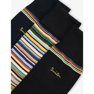 Paul Smith Signature Striped Cotton-blend Socks 3-pack - Multicolour