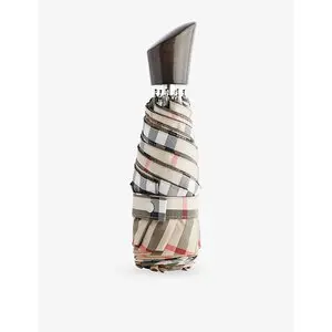 Burberry Checked Folding Compact Umbrella - Sand Ip Check
