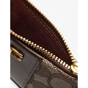 COACH® Logo-print Mini Leather Card Holder