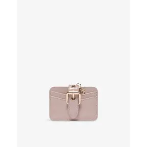 Maje Miss M Leather Card Holder - Mastic Beige