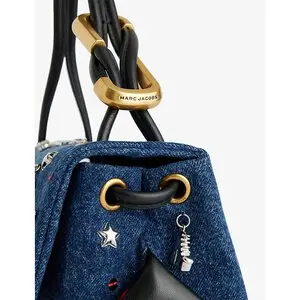 Marc Jacobs The Dual Trinket Denim Shoulder Bag - Medium Wash Multi