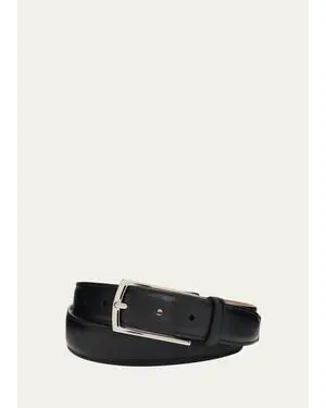 Ralph Lauren Purple Label Smooth Calfskin Belt - Black
