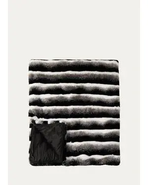 LYLA GRANT Faux Chinchilla Throw, 60" X 72 - Grey