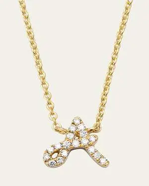 SYDNEY EVAN 14k Diamond Pave Initial Pendant Necklace Init D