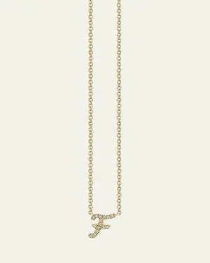 SYDNEY EVAN 14k Diamond Pave Initial Pendant Necklace Init H