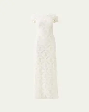 Melissa Odabash Briony Laser-cut Maxi Dress