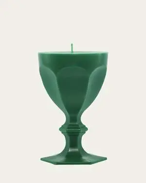 THE MARTHA, BY BACCARAT Harcourt Goblet Candle, Green Green