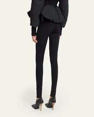 Alaïa High-rise Rib Yoke Leggings