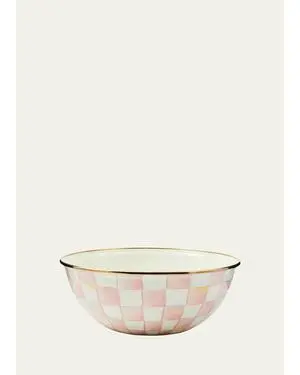 MACKENZIE-CHILDS Rosy Check Enamel Everyday Bowl, Medium Noclr