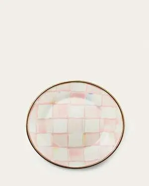 MACKENZIE-CHILDS Rosy Check Appetizer Plates, Set Of 4 - One-color