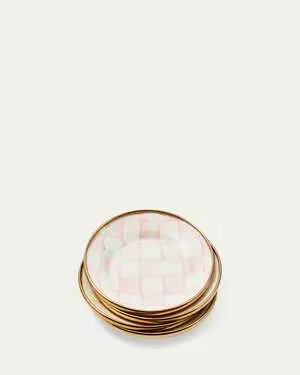 MACKENZIE-CHILDS Rosy Check Appetizer Plates, Set Of 4
