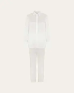 Olivia Von Halle Bacall Straight-leg Silk Pajama Set