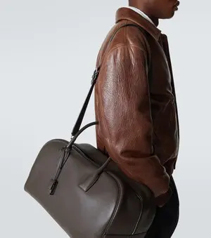 Saint Laurent Small Leather Duffle Bag - Brown