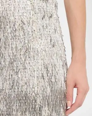 AKNVAS Tao Embellished Pencil Skirt