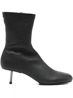 ST. AGNI Leather Heel Boots