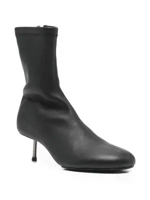ST. AGNI Leather Heel Boots