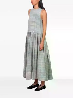 STORY MFG. Echo Checked Maxi Dress