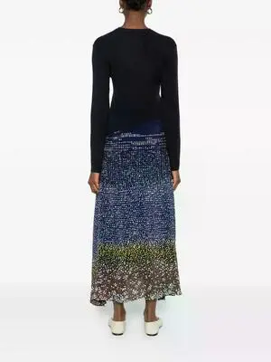 MII Crew-neck Printed Midi Dress