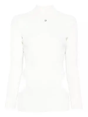 Coperni Cut-out Detail Ribbed Top - White