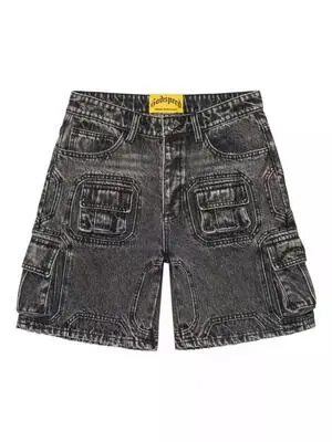 GODSPEED Octagon Cargo Denim Shorts - Grey