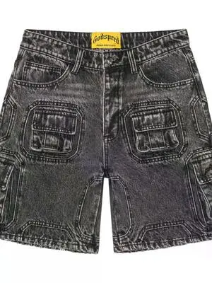 GODSPEED Octagon Cargo Denim Shorts - Grey