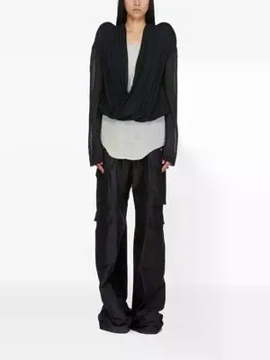 Rick Owens Drawstring Wide Leg Trousers