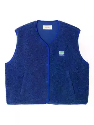 American Vintage Sleeveless Patch Jacket - Blue