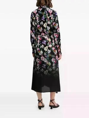 Desigual Floral Belted Midi Dress