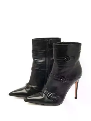 GIANVITO ROSSI Pointed-toe Leather Ankle Boots