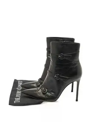 GIANVITO ROSSI Pointed-toe Leather Ankle Boots