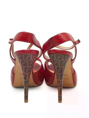 Fendi Peep-toe Leather Sandals