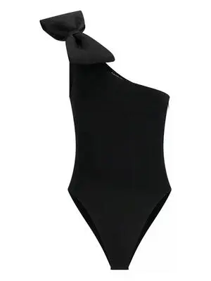 David Koma One-shoulder Bow-detail Body - Black