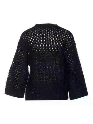 Fabiana Filippi Sequin-detail Crew-neck Sweater - Blue